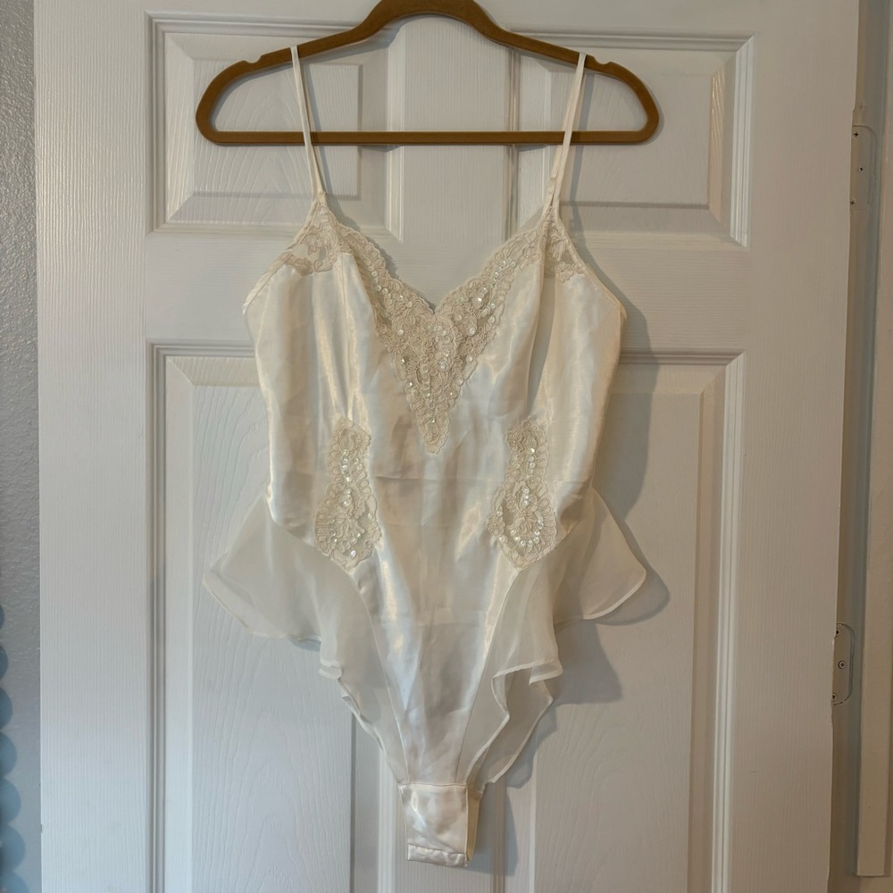 Victorias Secret Vintage 90s Satin Lace One Piece Sl… Gem